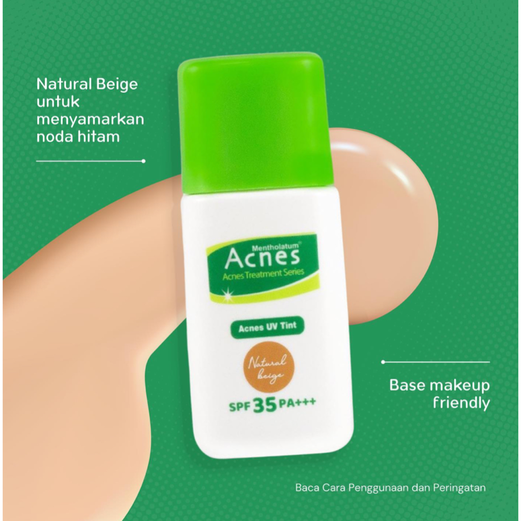 Acnes UV Tint Natural BEIGE / GREEN / SPF 35 PA+++ 30gr BPOM ...