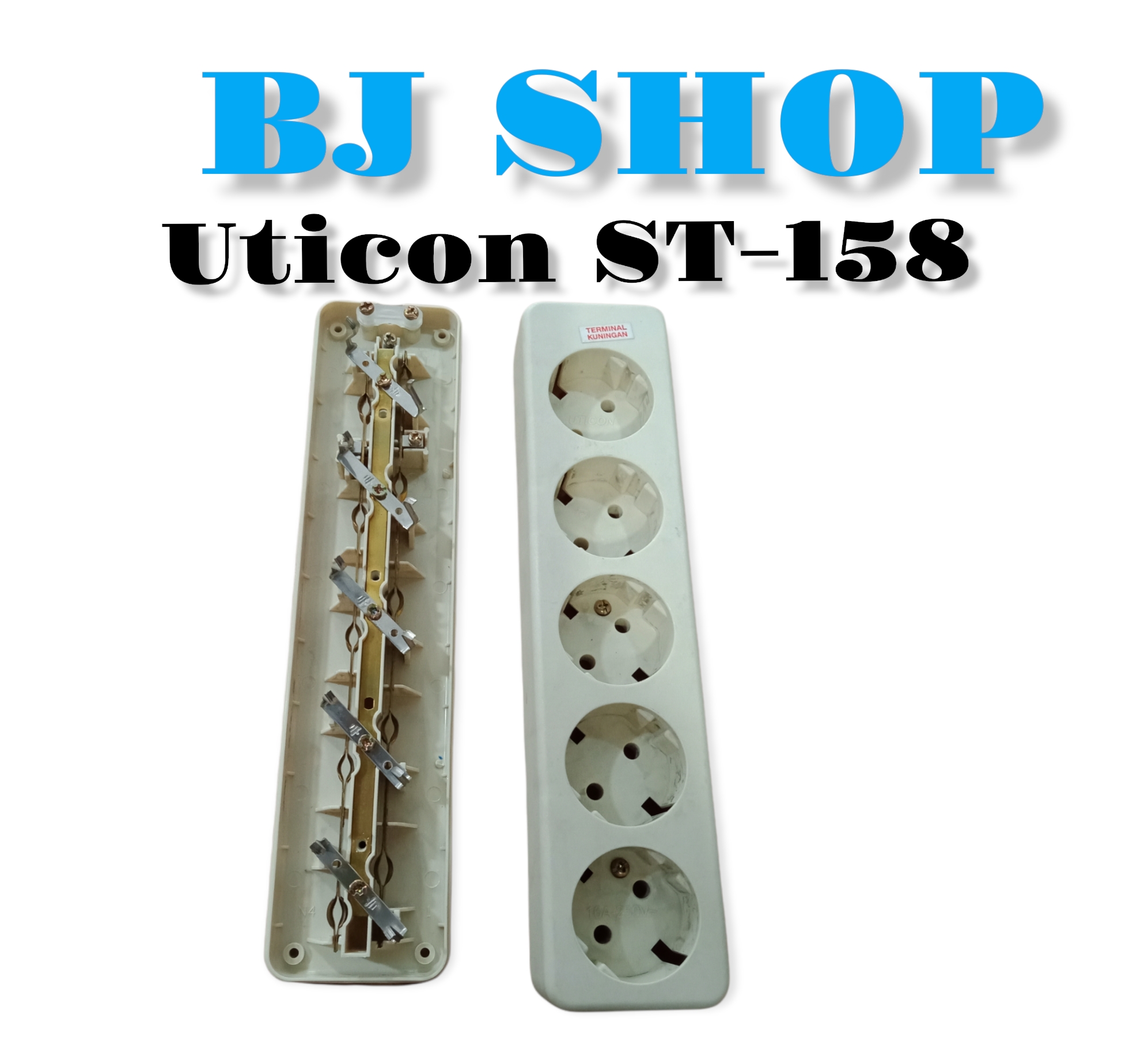 UTICON Stop Kontak Arde 5 Lubang / Terminal Kuningan 5 Lubang / Colokan ...