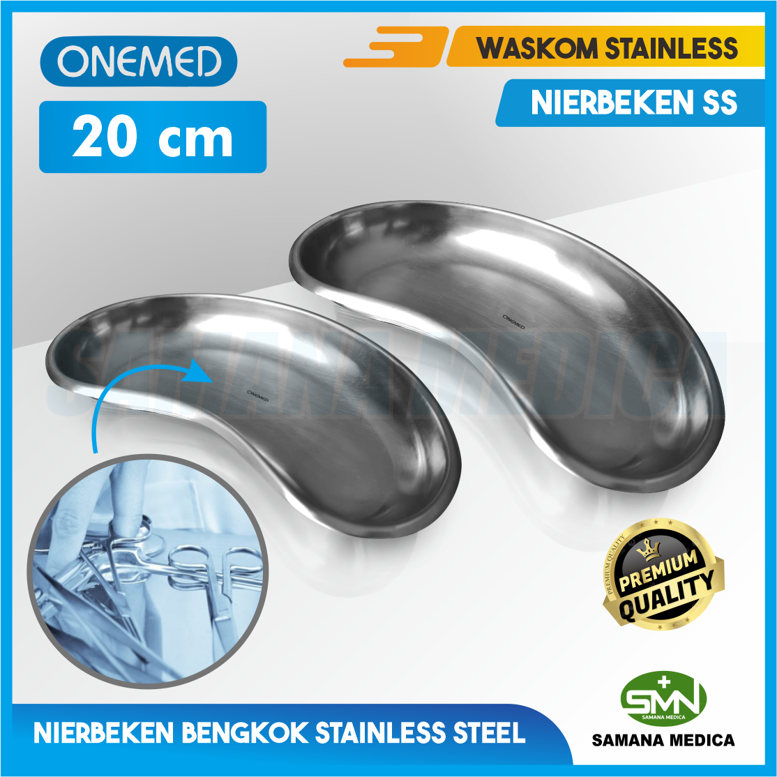 Nierbeken Bengkok Stainless Steel ONEMED 20cm - Waskom Stainless ...