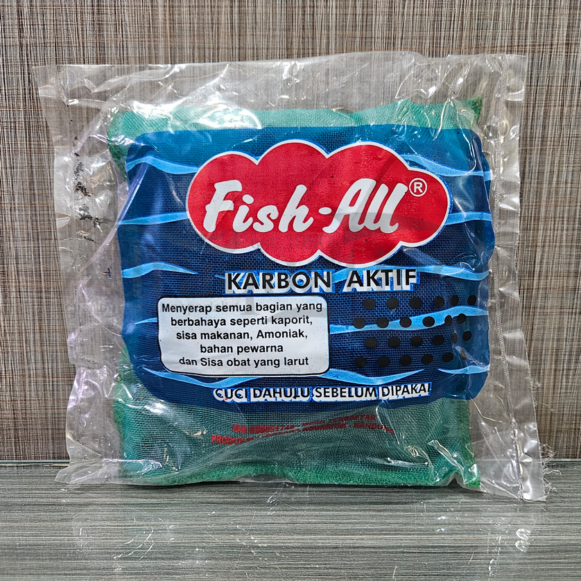 FISH-ALL KARBON AKTIF 500GR ARANG AKTIF MEDIA FILTER AQUARIUM KOLAM ...