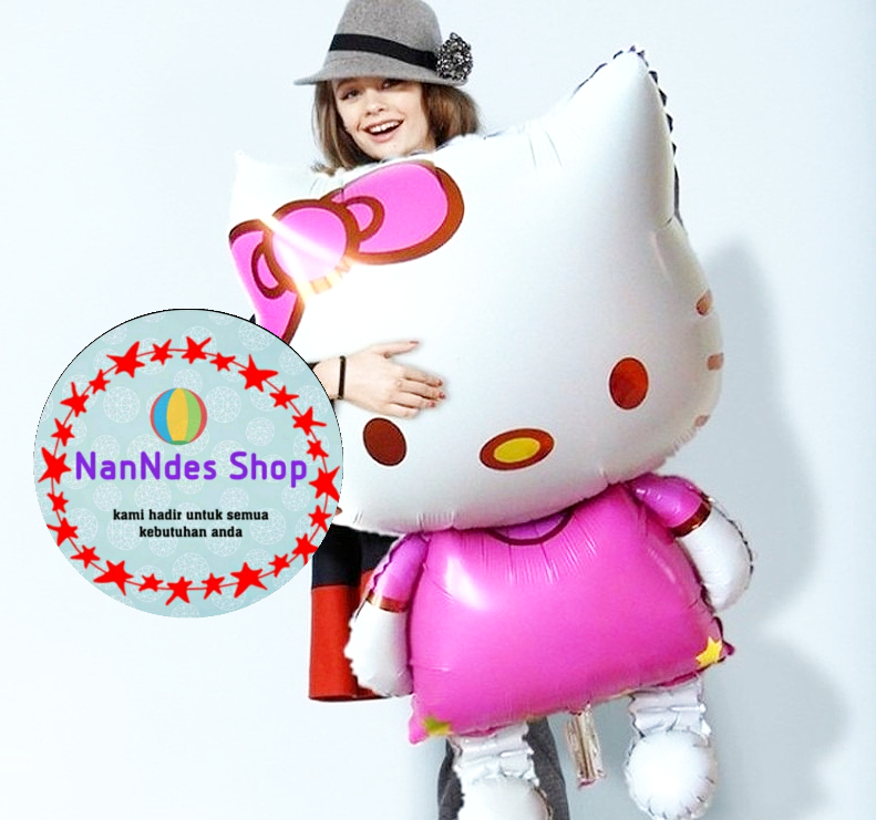 Balon Foil Hello Kitty Jumbo /Balon Karakter Hello Kitty / Balon Cewek ...