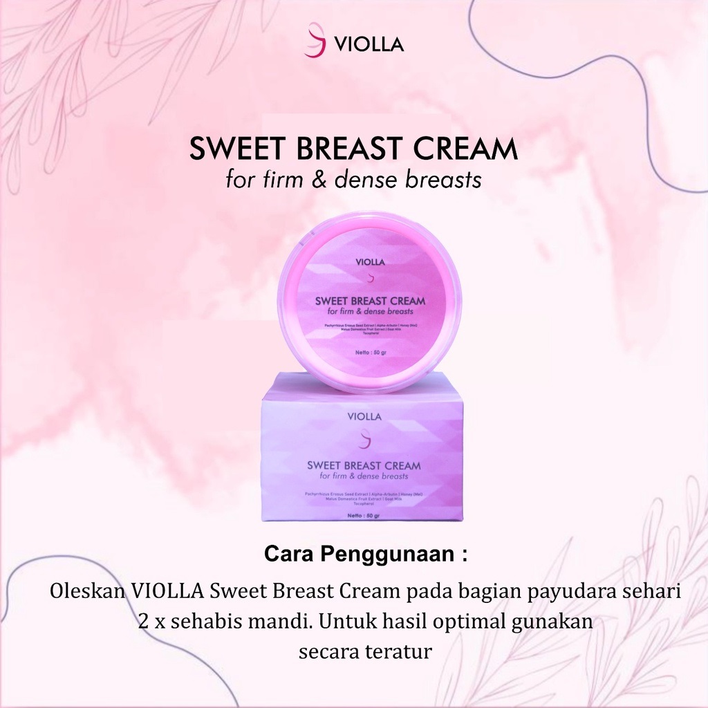 VIOLLA SWEET BREAST CREAM OBAT PENGENCANG PAYUDARA CEWEK BPOM VIOLLA ...