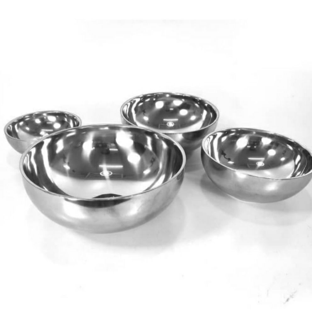 Mangkok Stainless 2 Lapis 12 cm (anti panas) | Lazada Indonesia