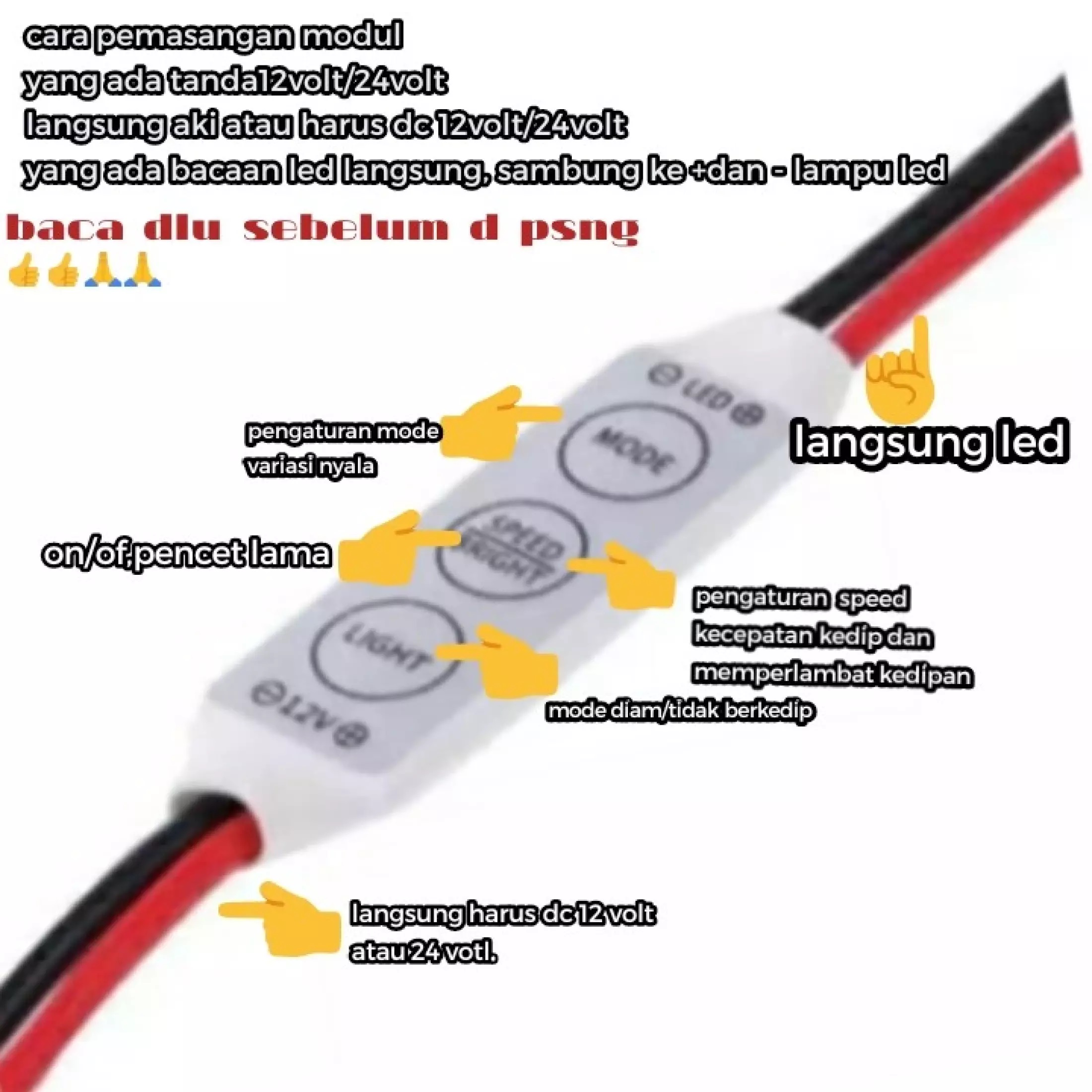 Welsun DC12V 24V 9A RGB Controller 3 Channel RGB LED Dimmer Controller ...