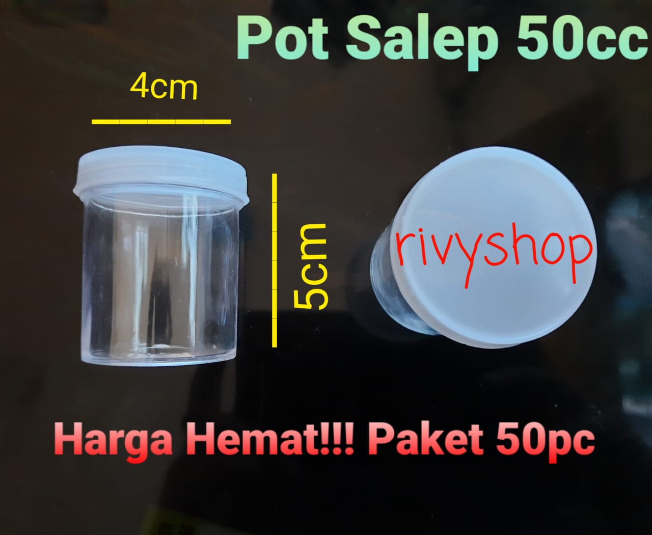 Pot Salep / Slime / Cream / Urine 50cc (Isi 50pc) | Lazada Indonesia