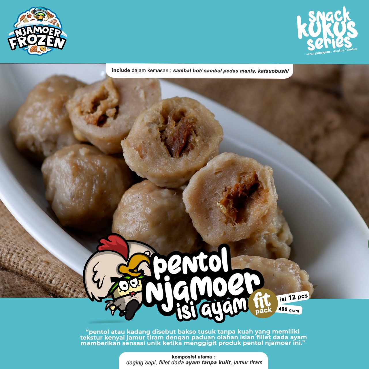 Pentol Njamoer Isi Ayam Fitpack (12 pcs) | Lazada Indonesia