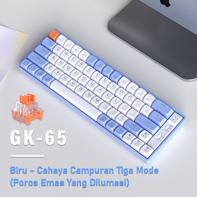 Keyboard Wireless GK65 RGB 3 Mode Hotswap mechanical keyboard for ...