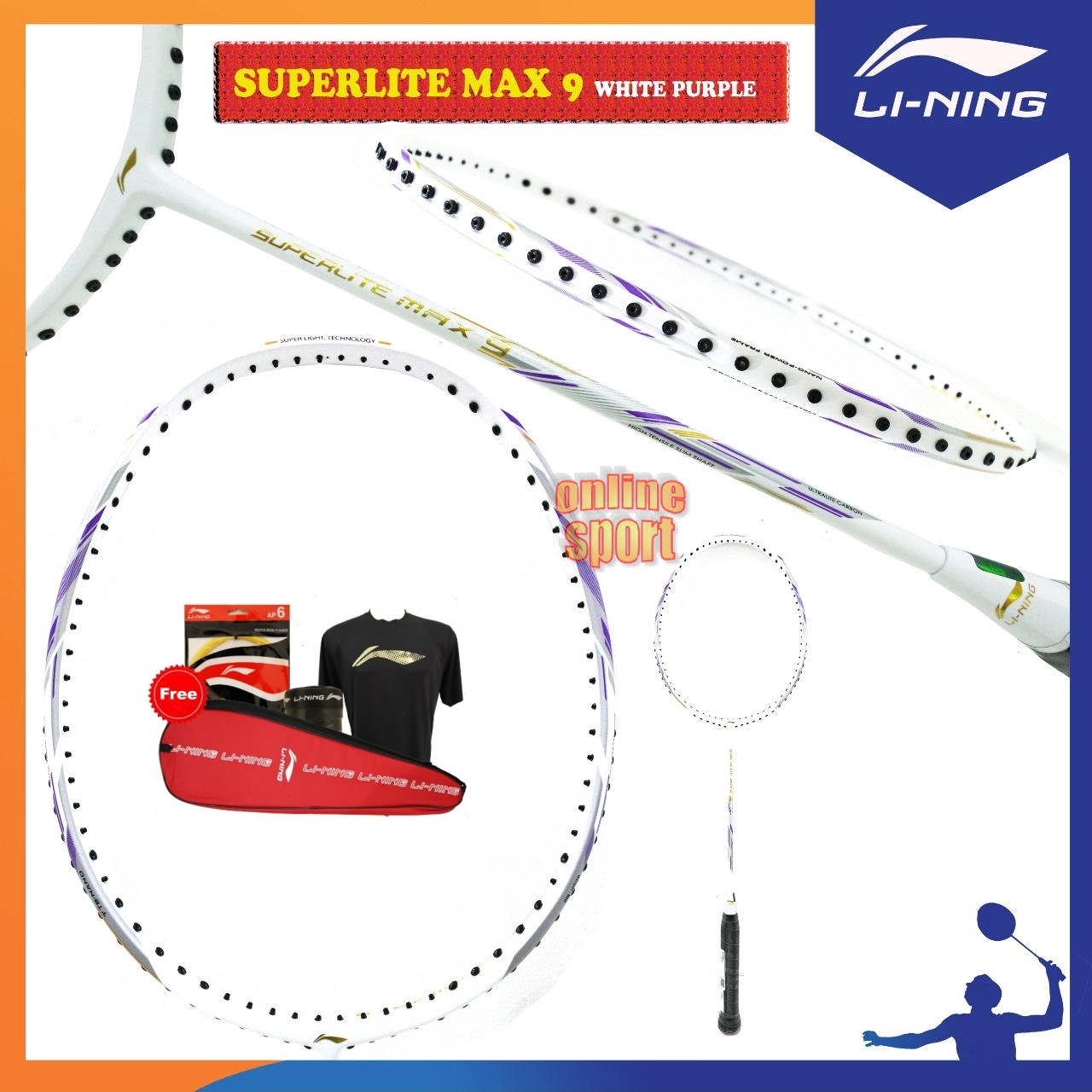 LINING G Force Superlite Max 9 Raket Badminton / Bulutangkis | Lazada ...