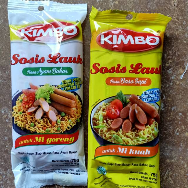 Kimbo sosis siap makan 75 gram isi 3 stick | Lazada Indonesia