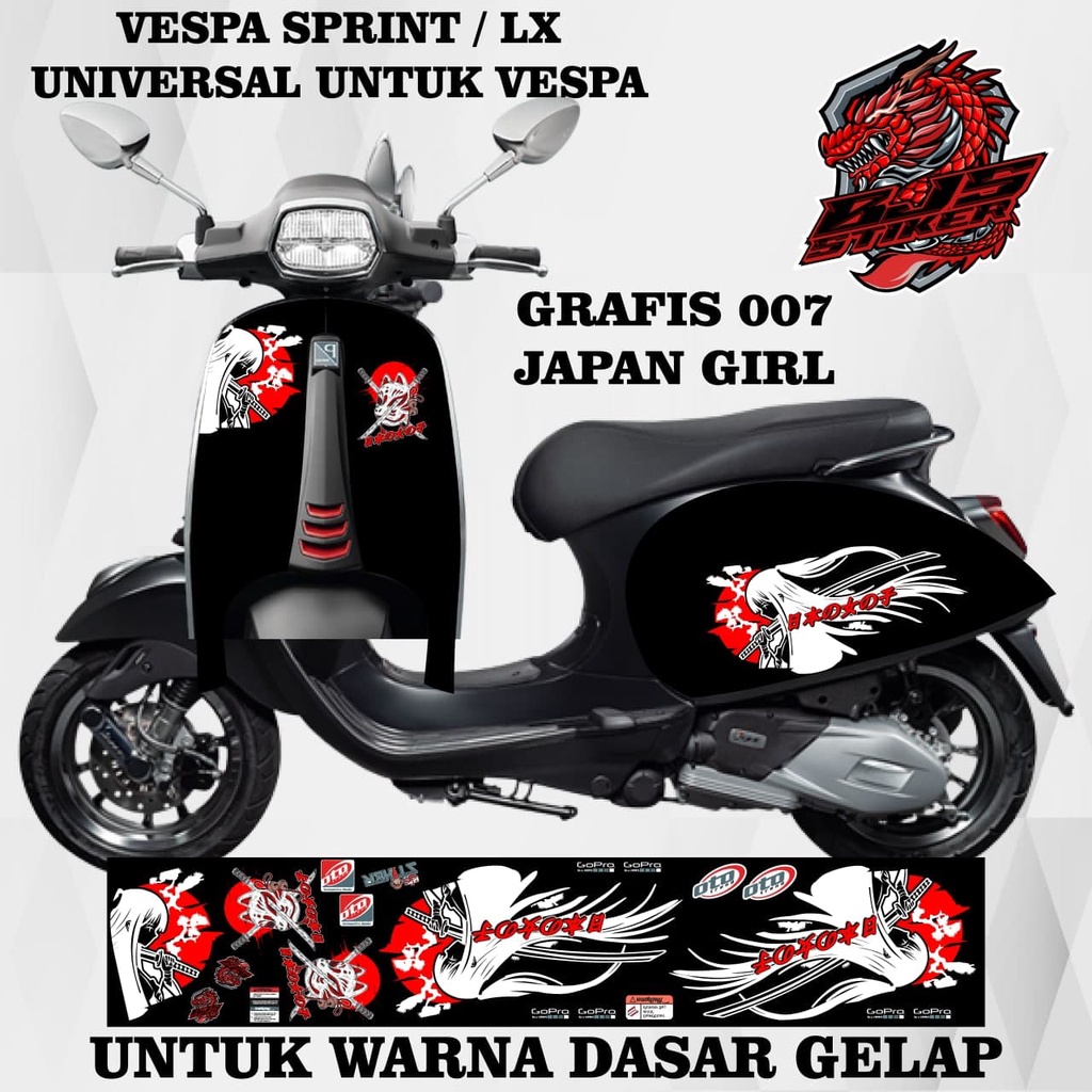 stiker transparan vespa / striping transparan / decal stiker striping ...