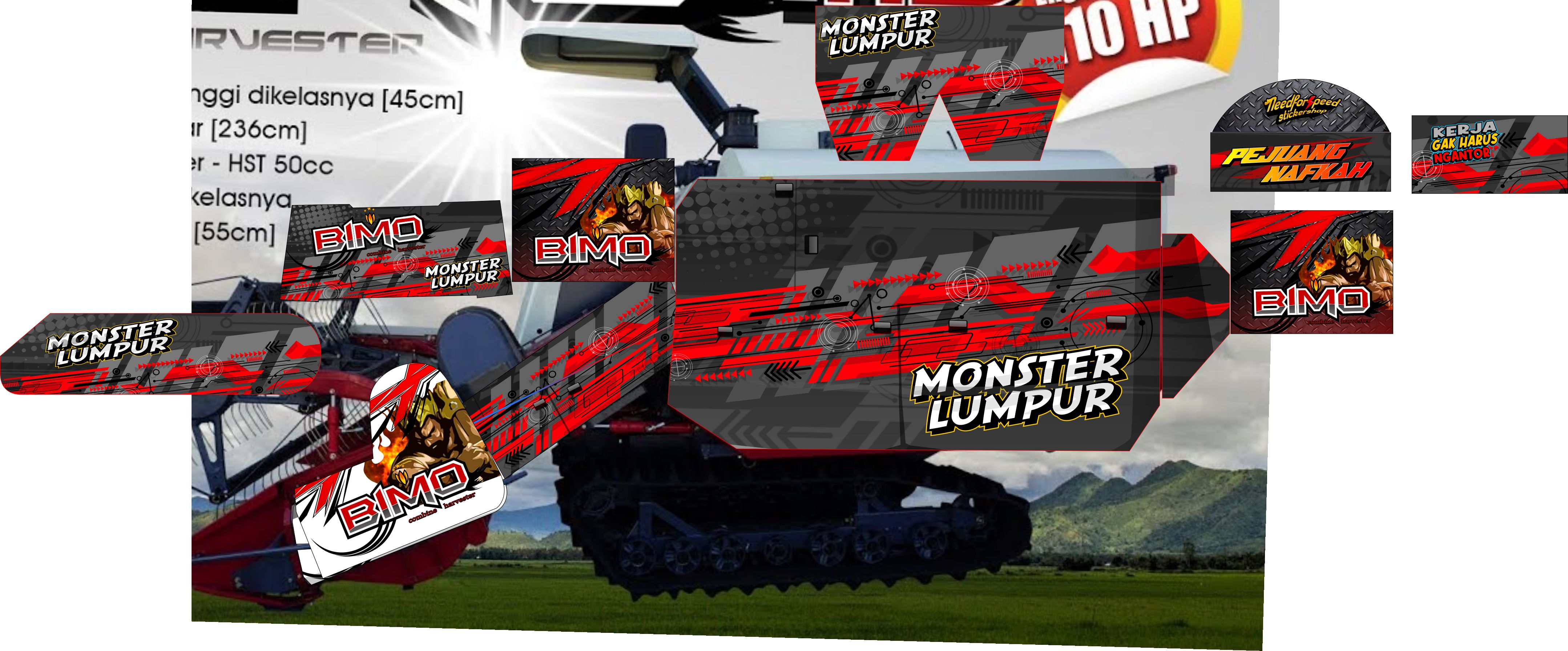 STICKER DECAL BIMO 102 L COMBINE FULL BODY | Lazada Indonesia