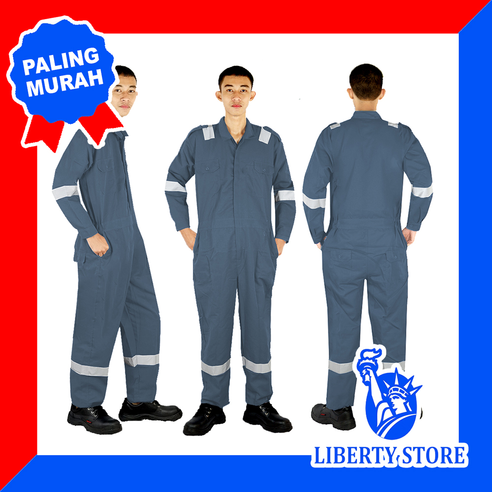 Baju Wearpack Langsungan Safety DBEST Kerja Proyek Coverall Scotligh - Abu | Lazada Indonesia