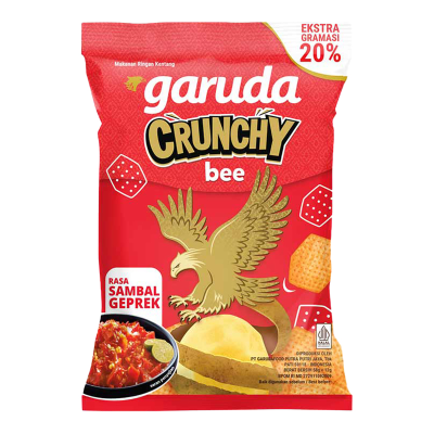 Garuda Cruchy Snack Potato Bee Sambal Geprek 58g | Lazada Indonesia