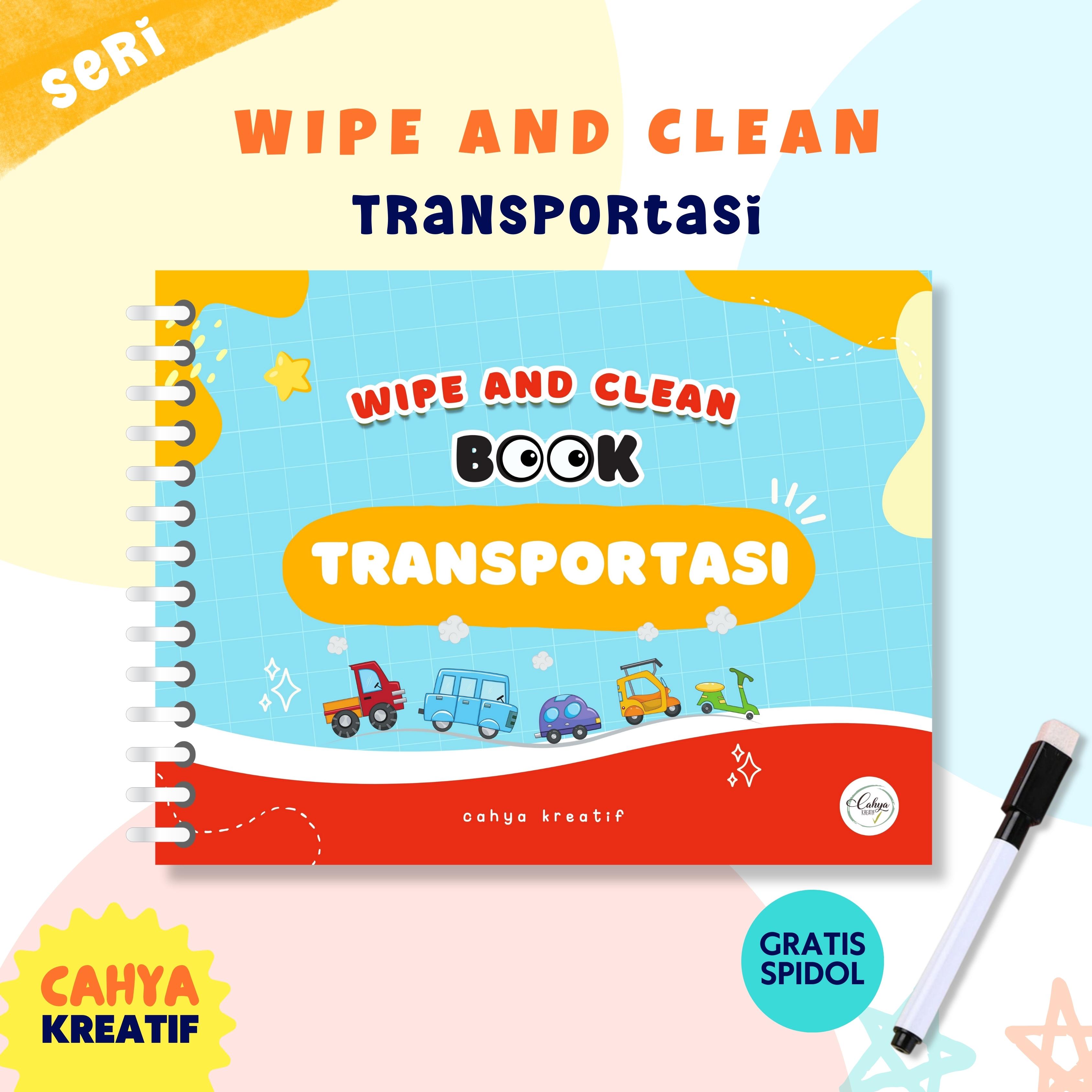 Cahya Kreatif WIPE AND CLEAN Seri transportasi | Buku Belajar Huruf Murah BusyBook | Lazada ...