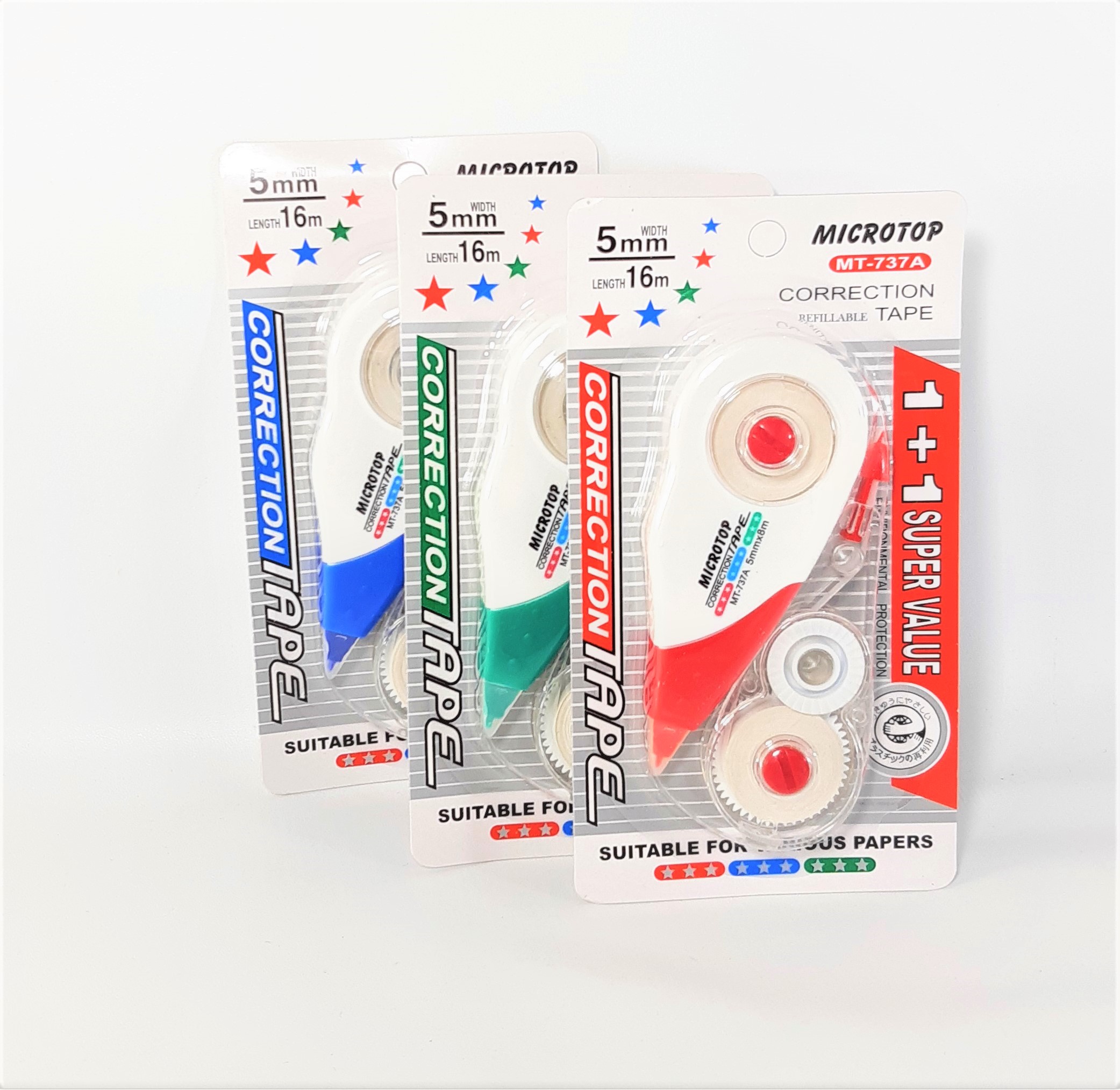 CORRECTION TAPE TIPEX ROLL KERTAS PLUS REFILL MT-737 TIP EX TIPEX ...