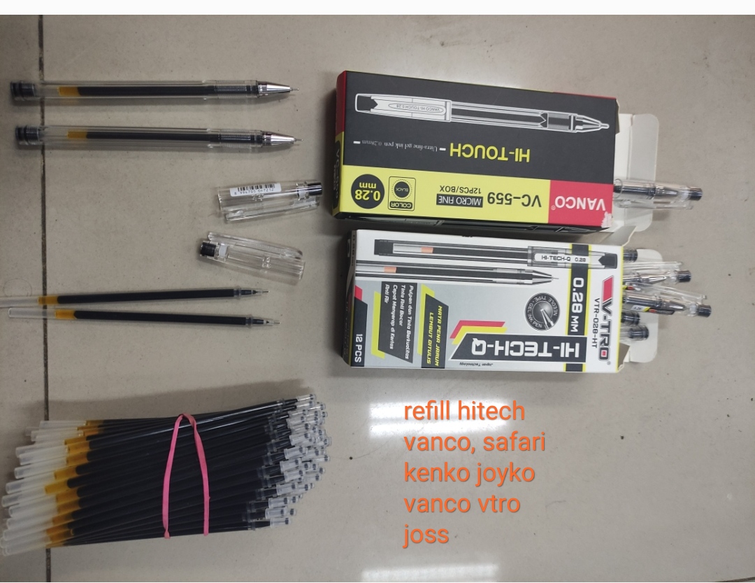 isi ballpoint hi tech murah semua merek satuan hitam | Lazada Indonesia
