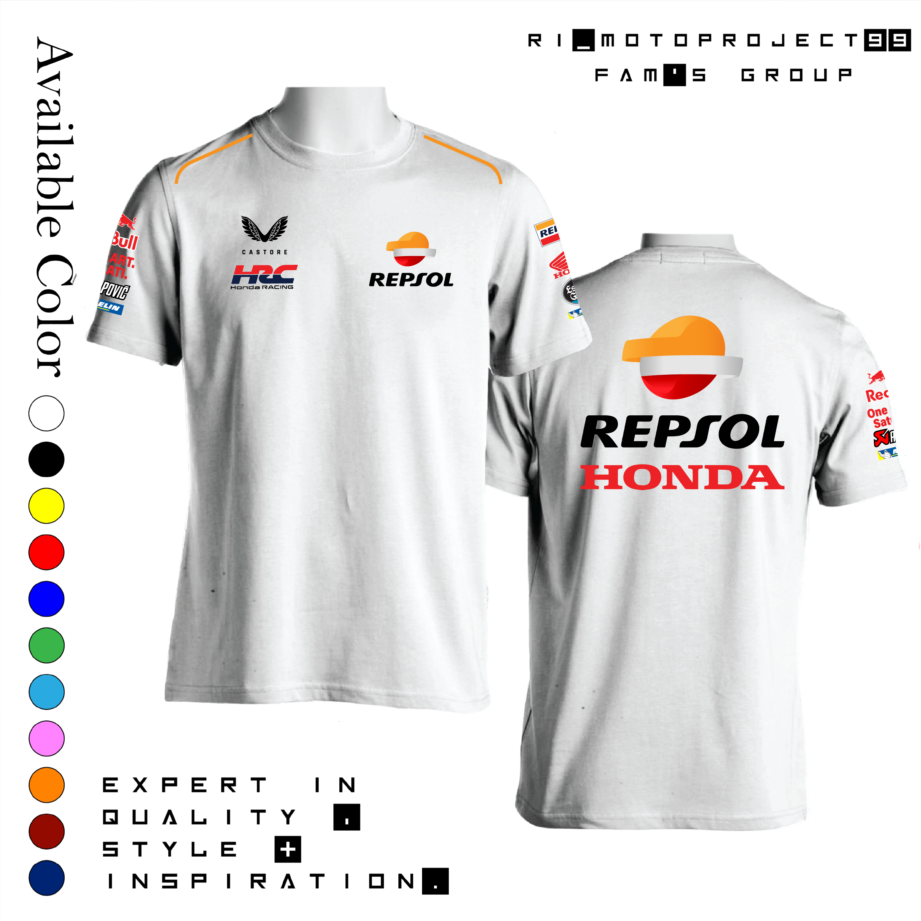 Tshirt Baju Team Repsol Honda MotoGP 2023 Series Best Quality | Lazada ...