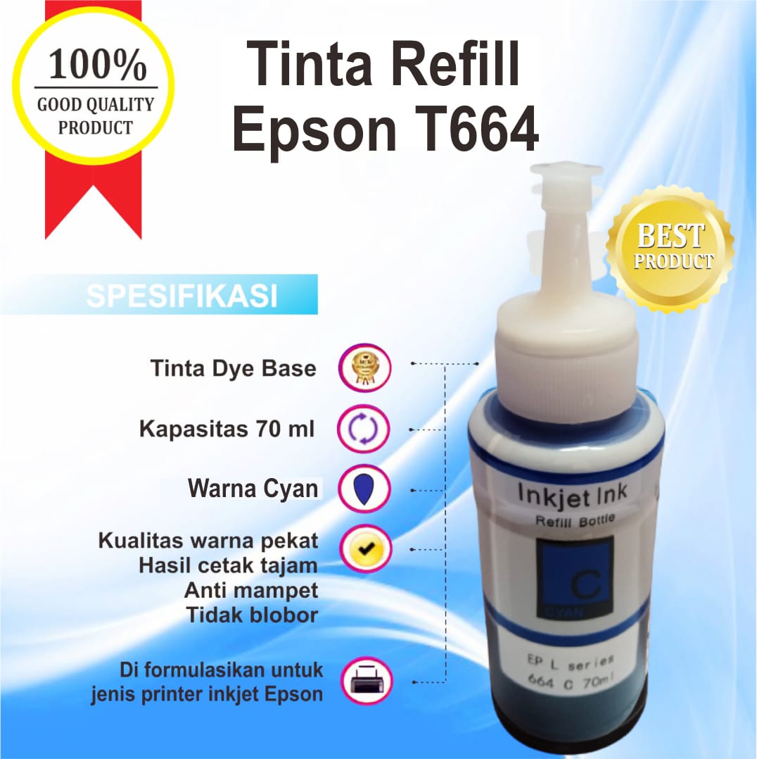 Tinta Refill Epson Tinta 664 T664 Refill Epson L120 L210 L310 L360 ...