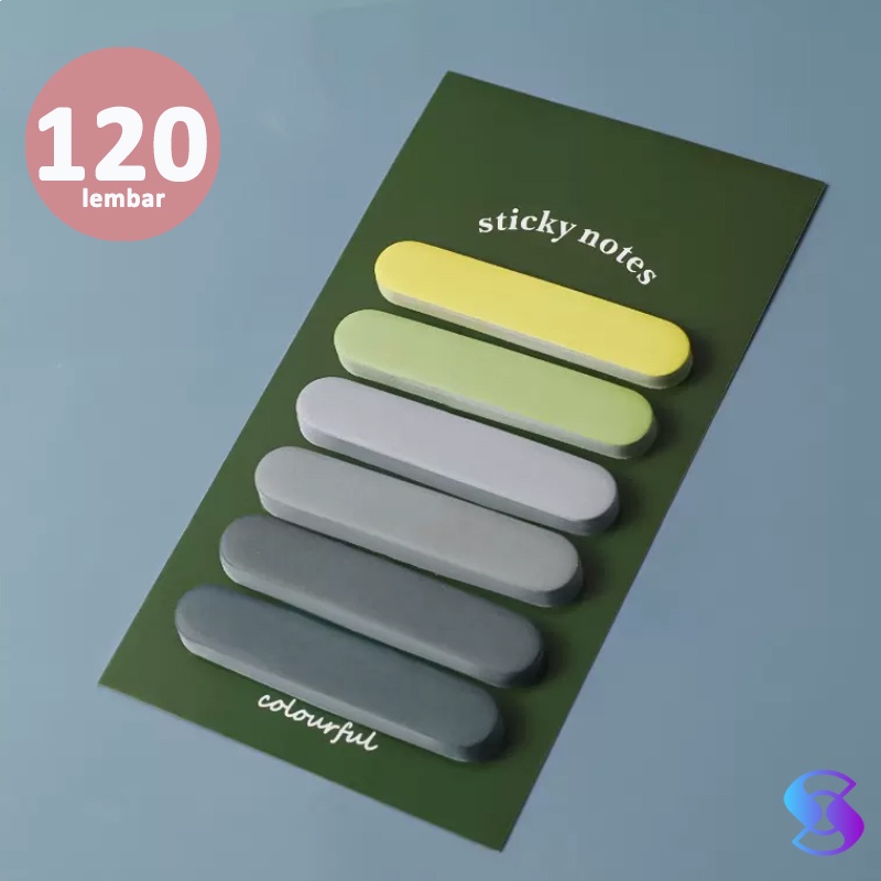 120 lembar Memo/Sticky Note Warna Morandi/Bookmark/Stiker Indeks ...