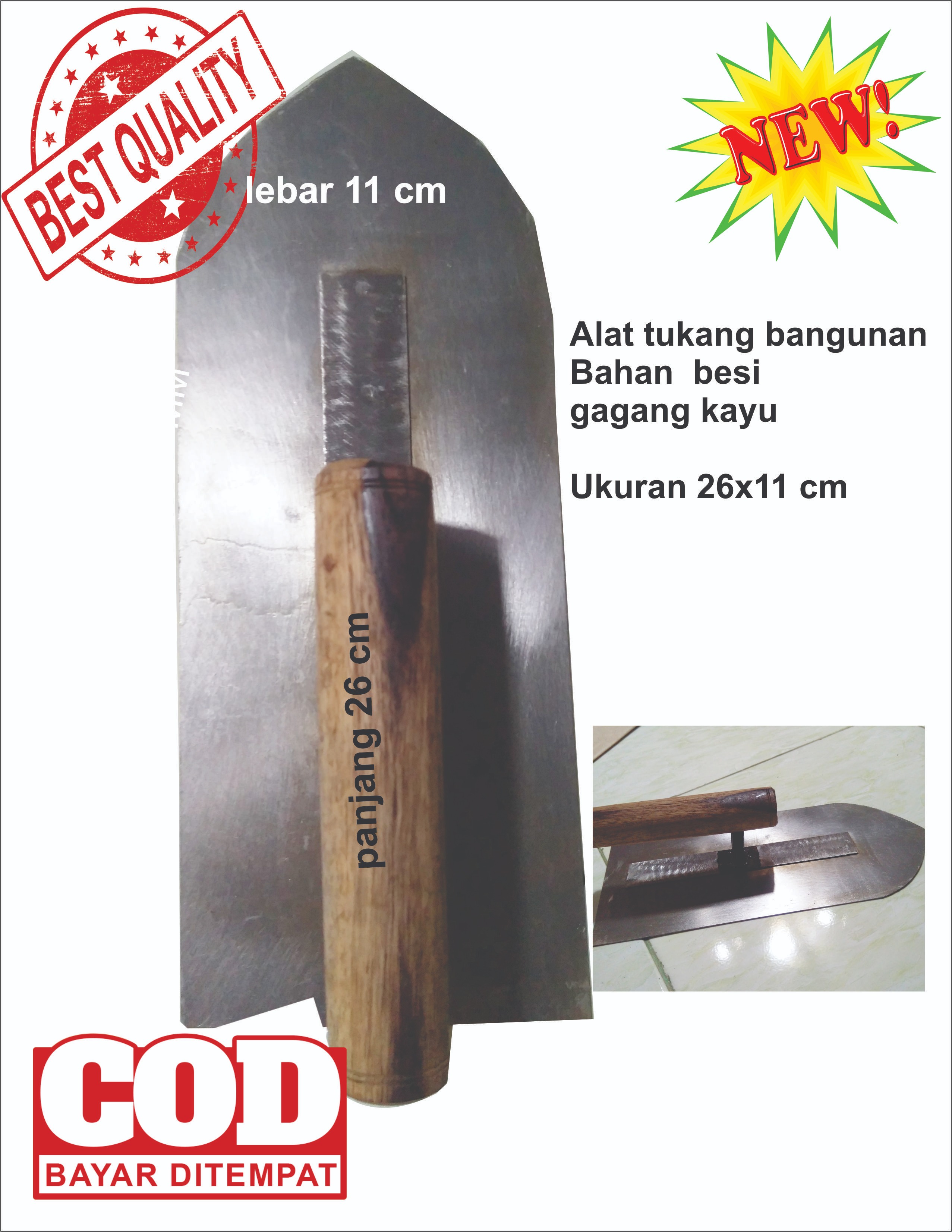 promo grosir tromel trowel ondrong roskam pesutan pande besi pegangan ...