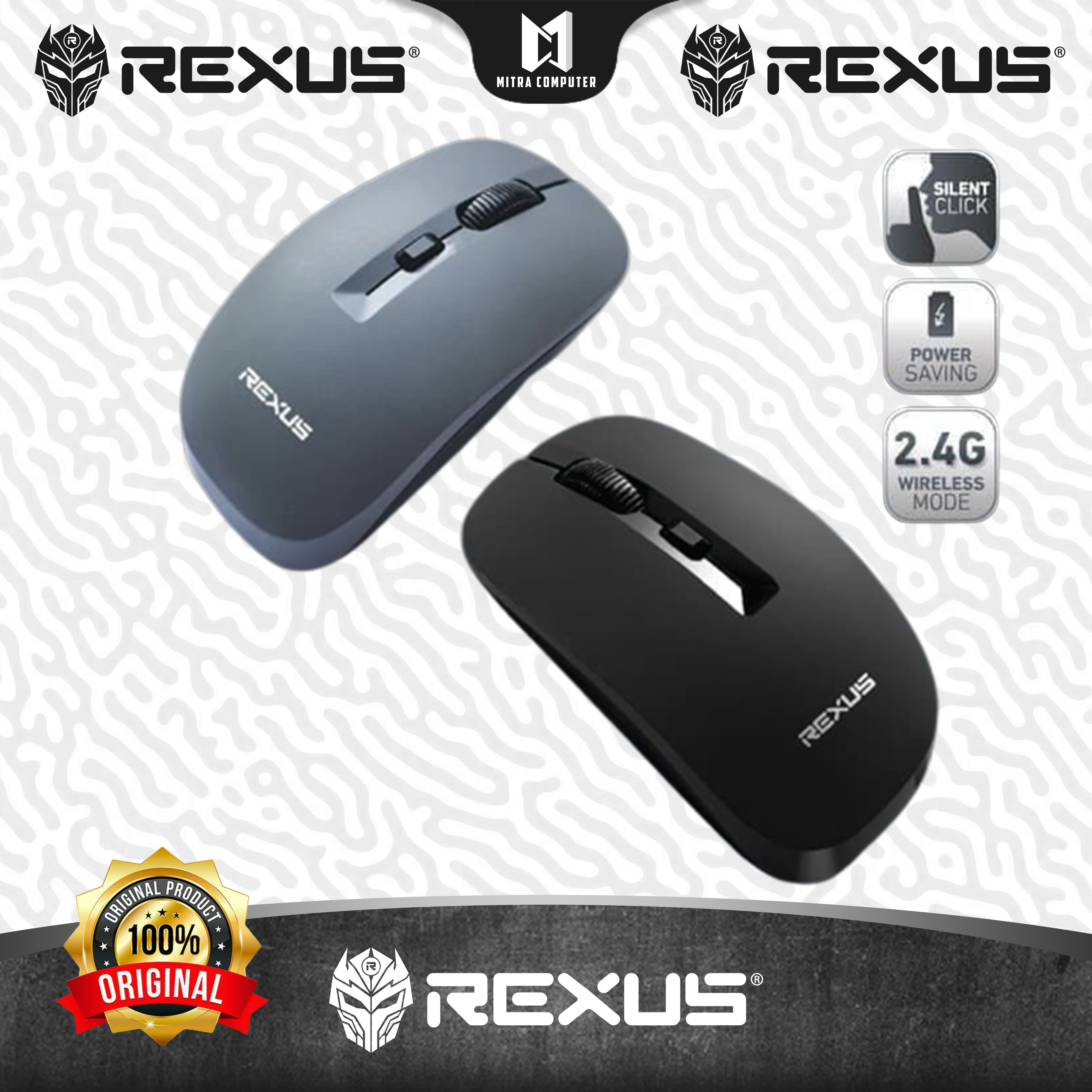 REXUS Q20 Mouse Wireless Office Silent Click Original | Lazada Indonesia
