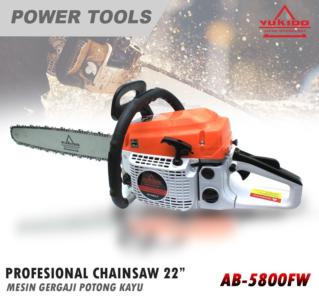 Chainsaw Japan A5800 22 INCH Mesin Senso 2 TAK Gergaji Potong Pohon ...