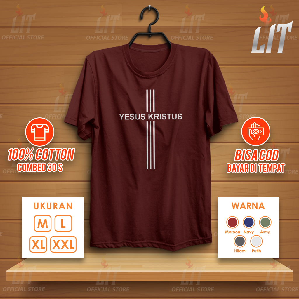 Kaos Rohani Salib yesus kristus Cross Jesus Kristen Baju Distro Kaos ...