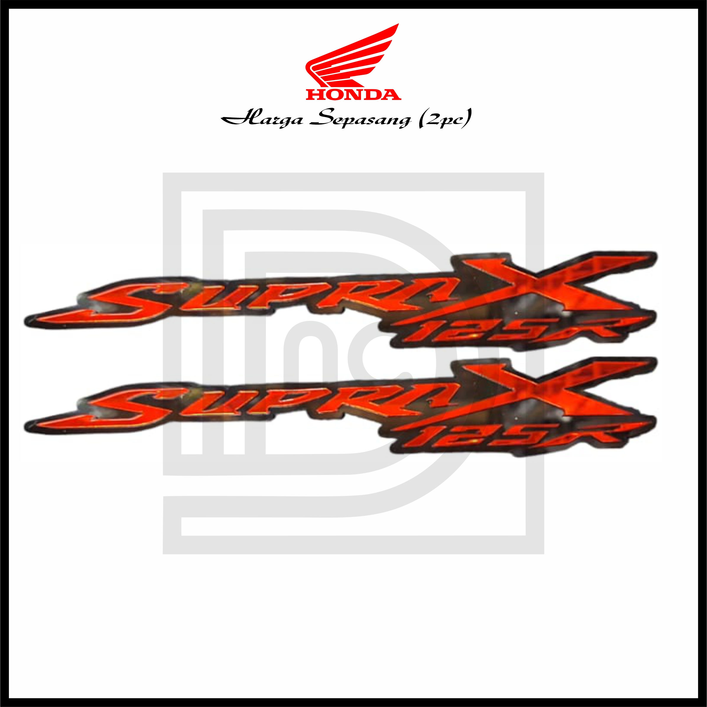 Emblem Honda Supra X 125 R Logo Motor 3D Akrilik Variasi Modip sepasang ...