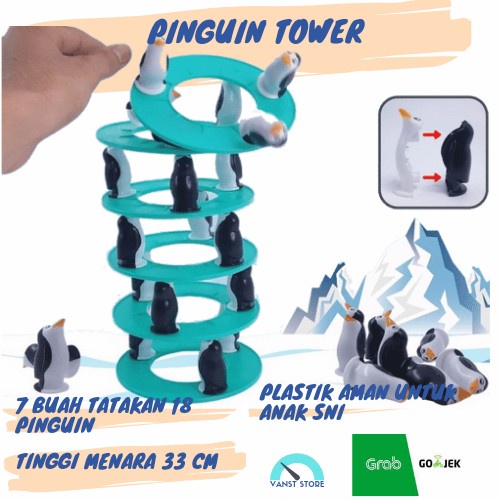 Mainan menara pinguin tower game keluarga | Lazada Indonesia