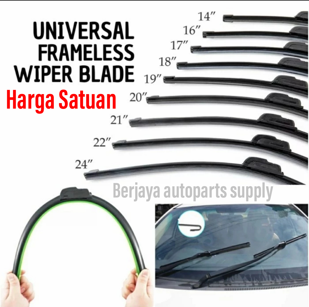 wiper mobil frameless untuk semua jenis mobil wiper kaca mobil wifer ...