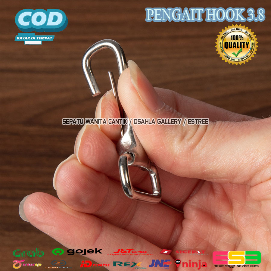 Pengait Kait Hook Tas 3,8 cm Nikel Silver Standard | Lazada Indonesia