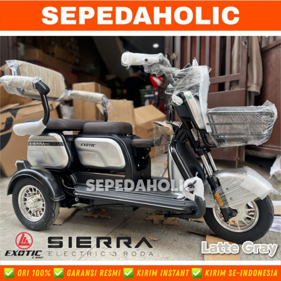 Sepeda Listrik Roda Tiga EXOTIC SIERRA BY PACIFIC 800 Watt Electric E ...