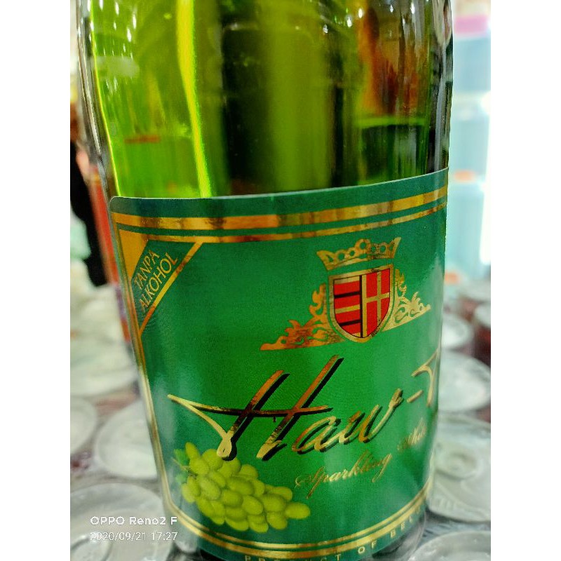 [Minuman][Botol] 750 ml HAW-A Red/White Sparkling Grape Juice HAWA Tanpa Alkohol Anggur Merah ...