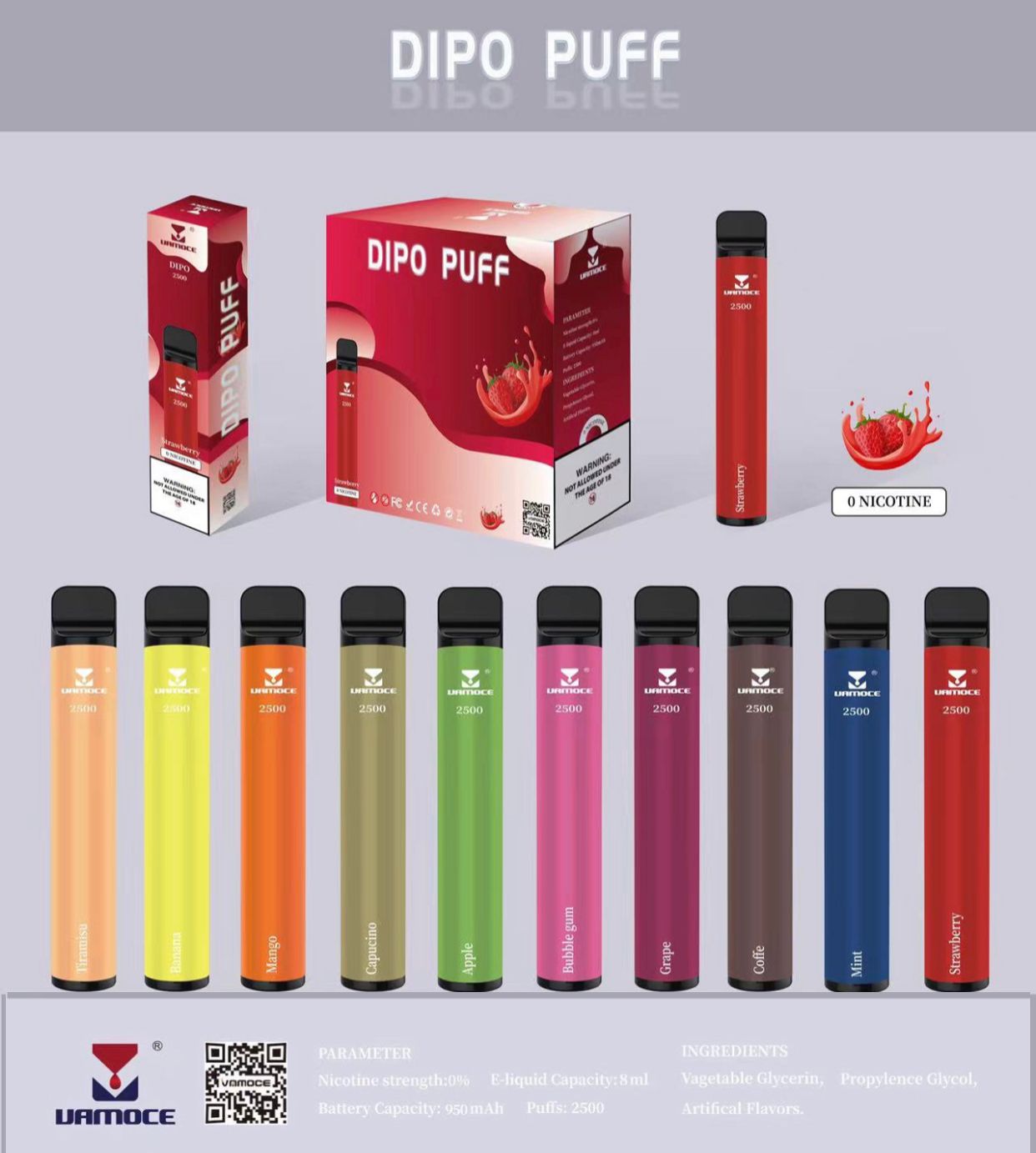 TERBARU Vamoocceee disposable pod 2500 puff | Lazada Indonesia