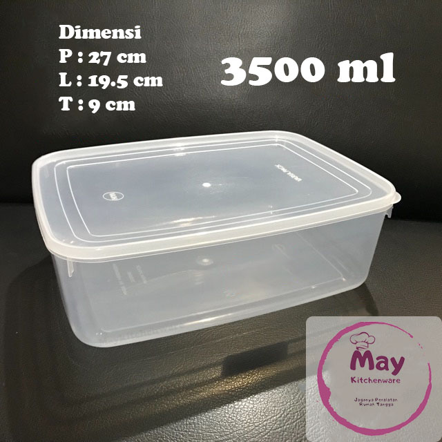 Food Box Plastik Tempat Donat 3500ml Container Wadah Kotak Penyimpanan ...