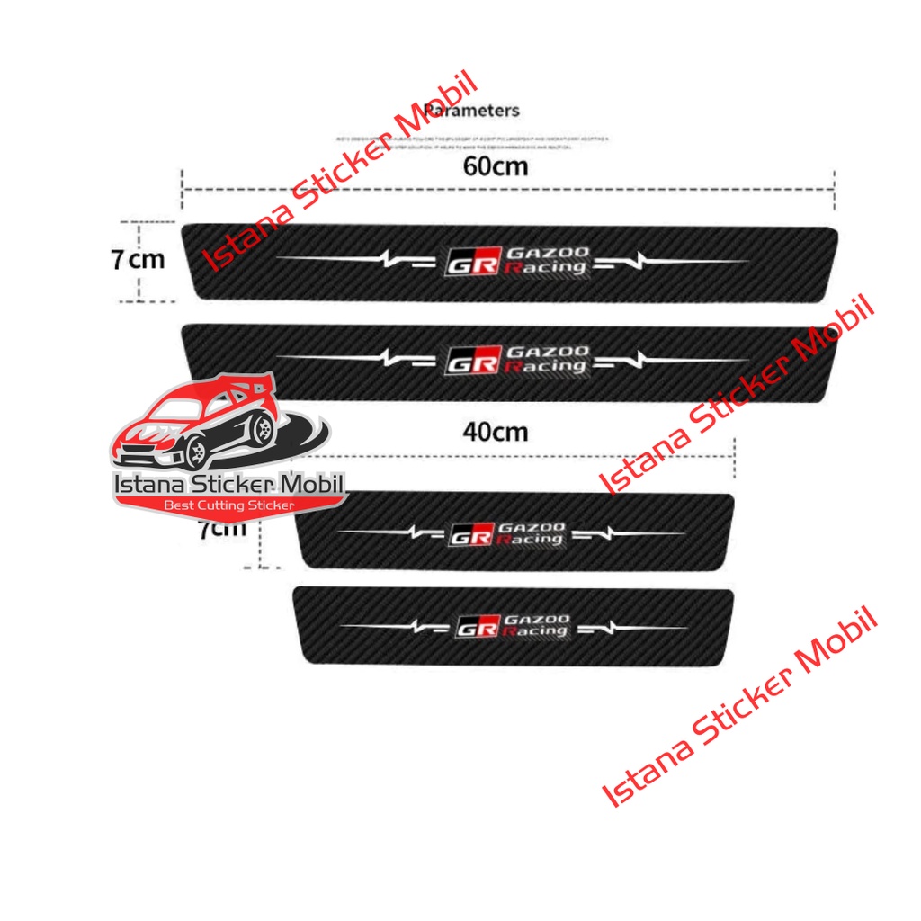 sticker gr sport carbon 3d pelindung stiker gazoo racing toyota gr ...