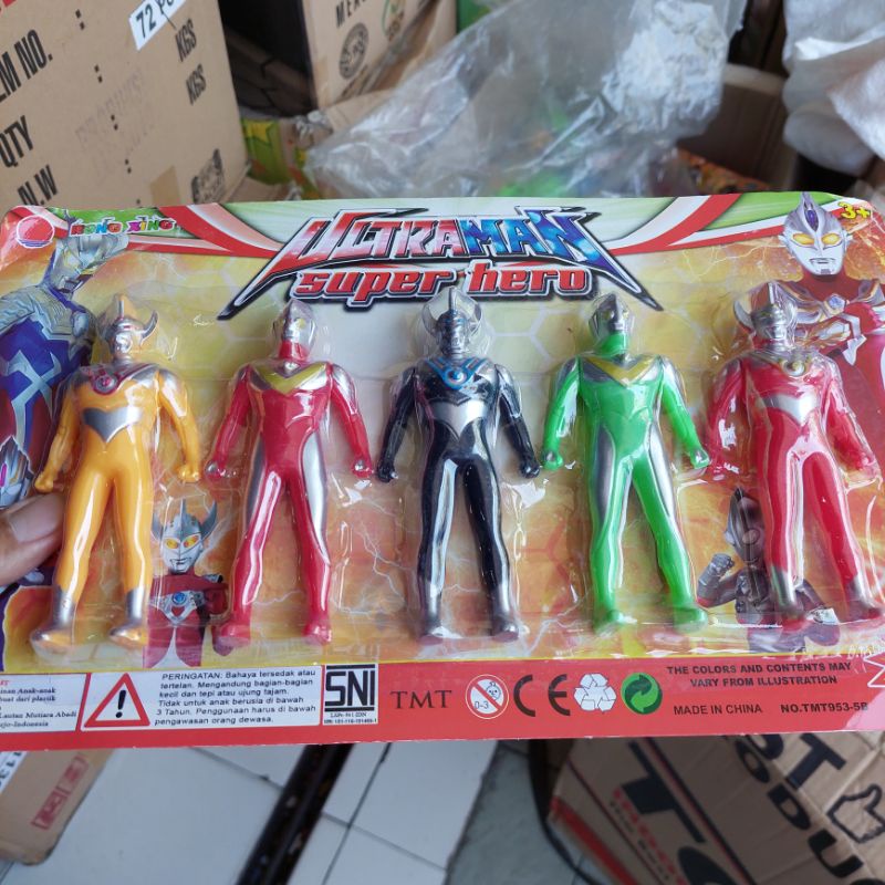 mainan anak laki laki robot power rangers super hero isi 5 ukuran kecil ...