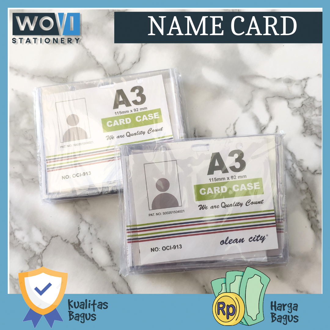 [PAK] Name Tag Mika Datar / Card Case A1/ A2/ A3 / Name Tag Mika Tegak ...