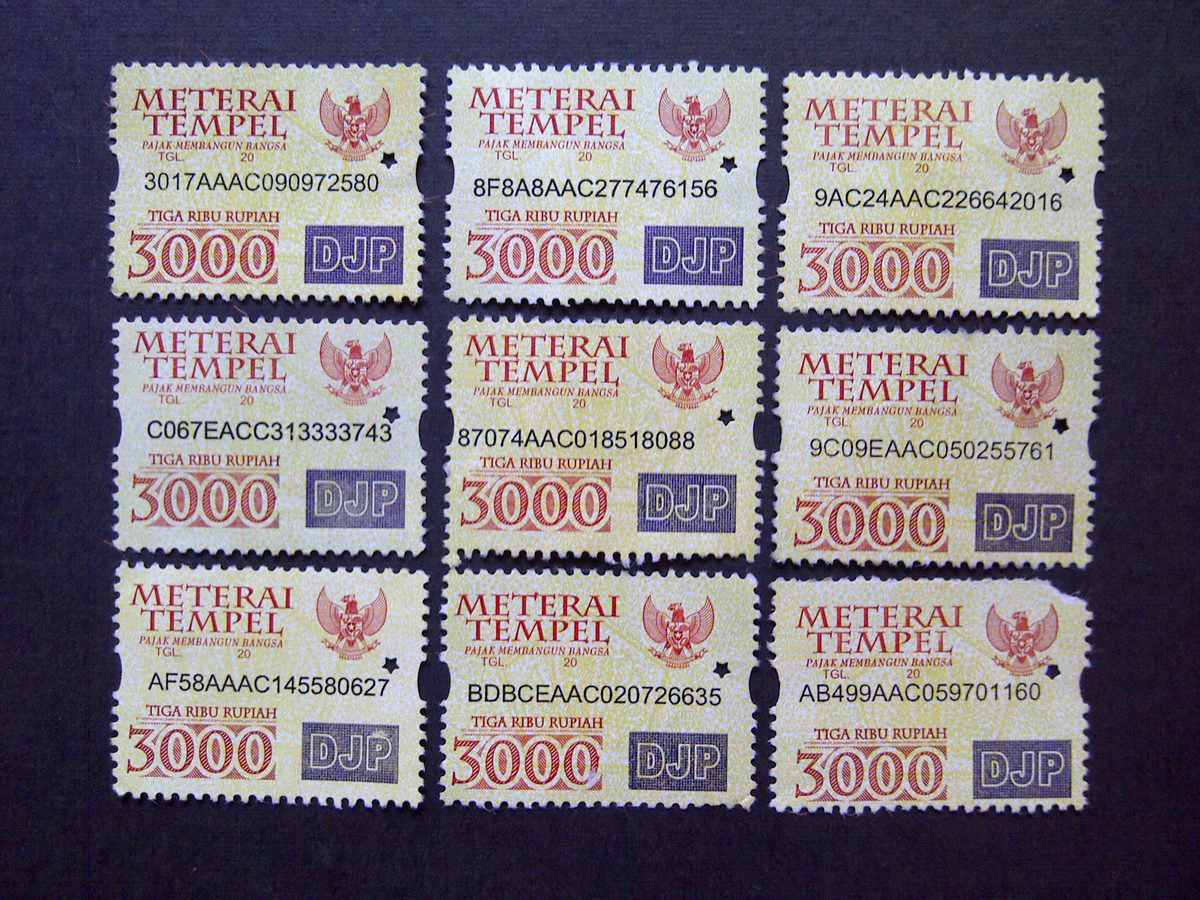 Materai Rp 3000 DJP Tahun 2009 sd 2015 Bersih | Lazada Indonesia