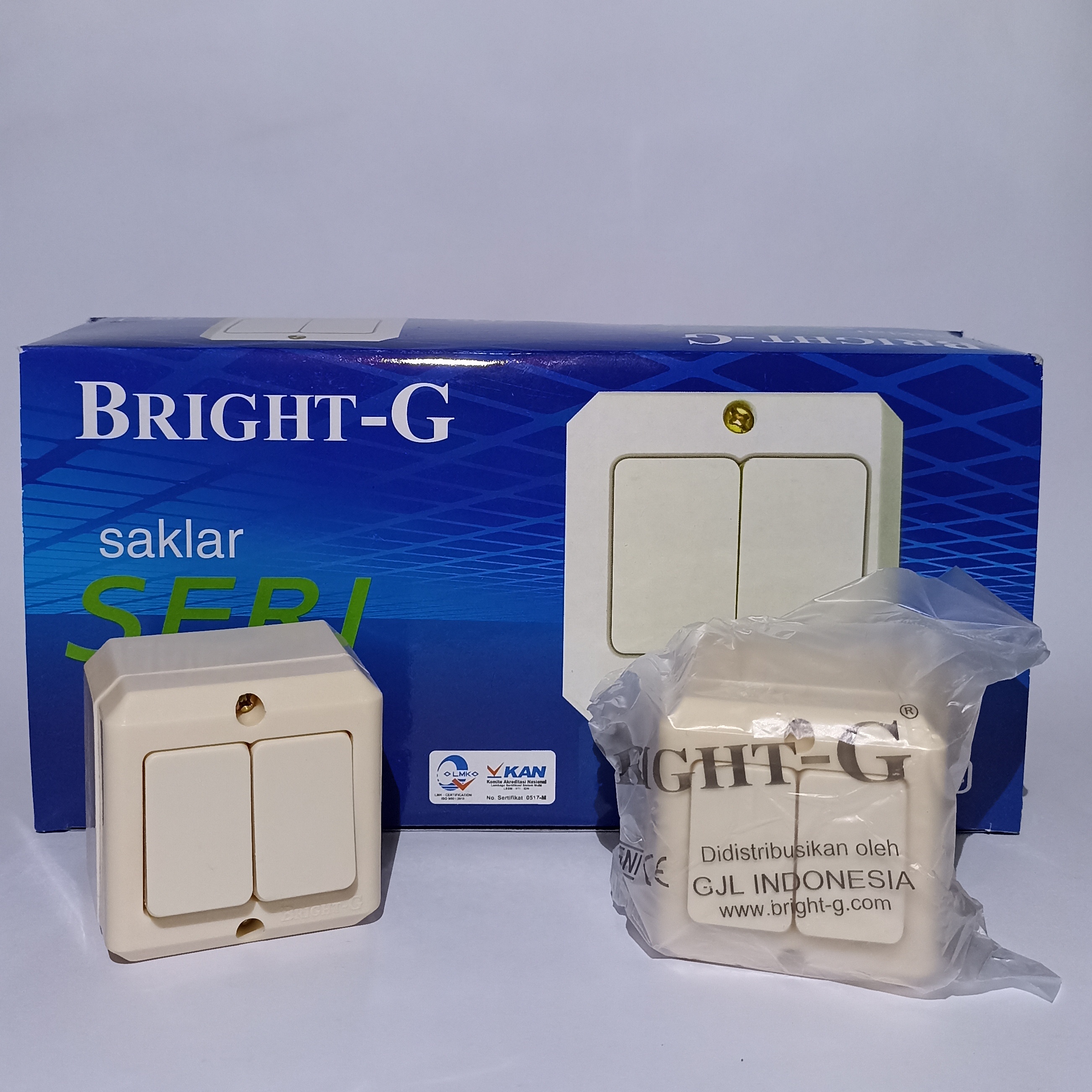 Bright-G Saklar Seri Outbow - Saklar Tempel 2 Tombol | Lazada Indonesia