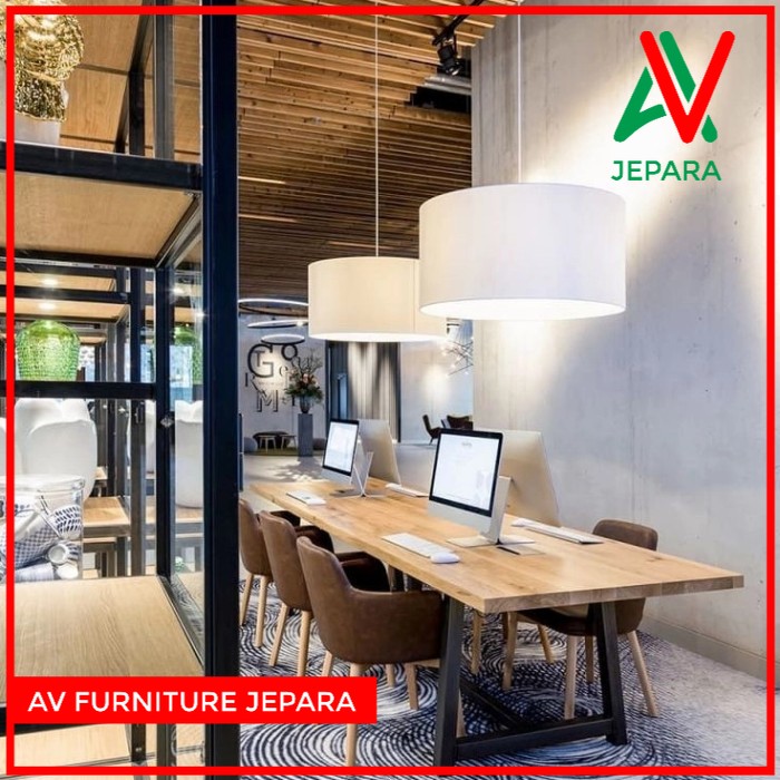 meja meeting besar rapat kantor minimalis costum | Lazada Indonesia