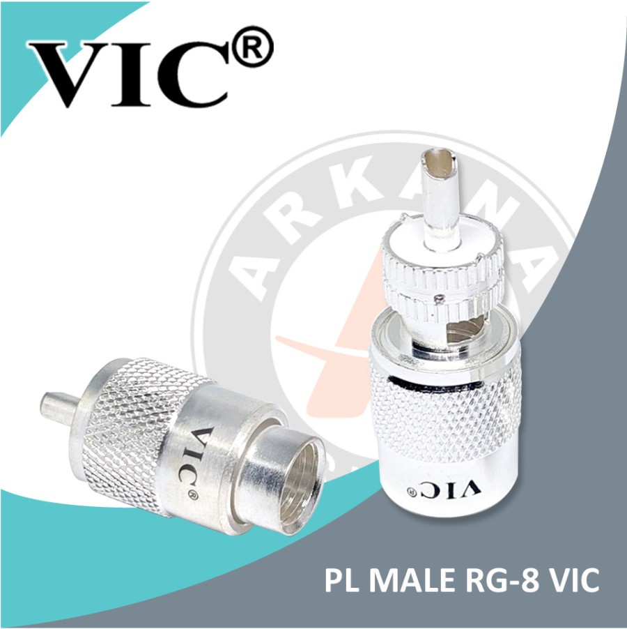 KONEKTOR SAMBUNGAN KABEL PL MALE TO RG8 MEREK VIC INSULATOR PUTIH | Lazada Indonesia