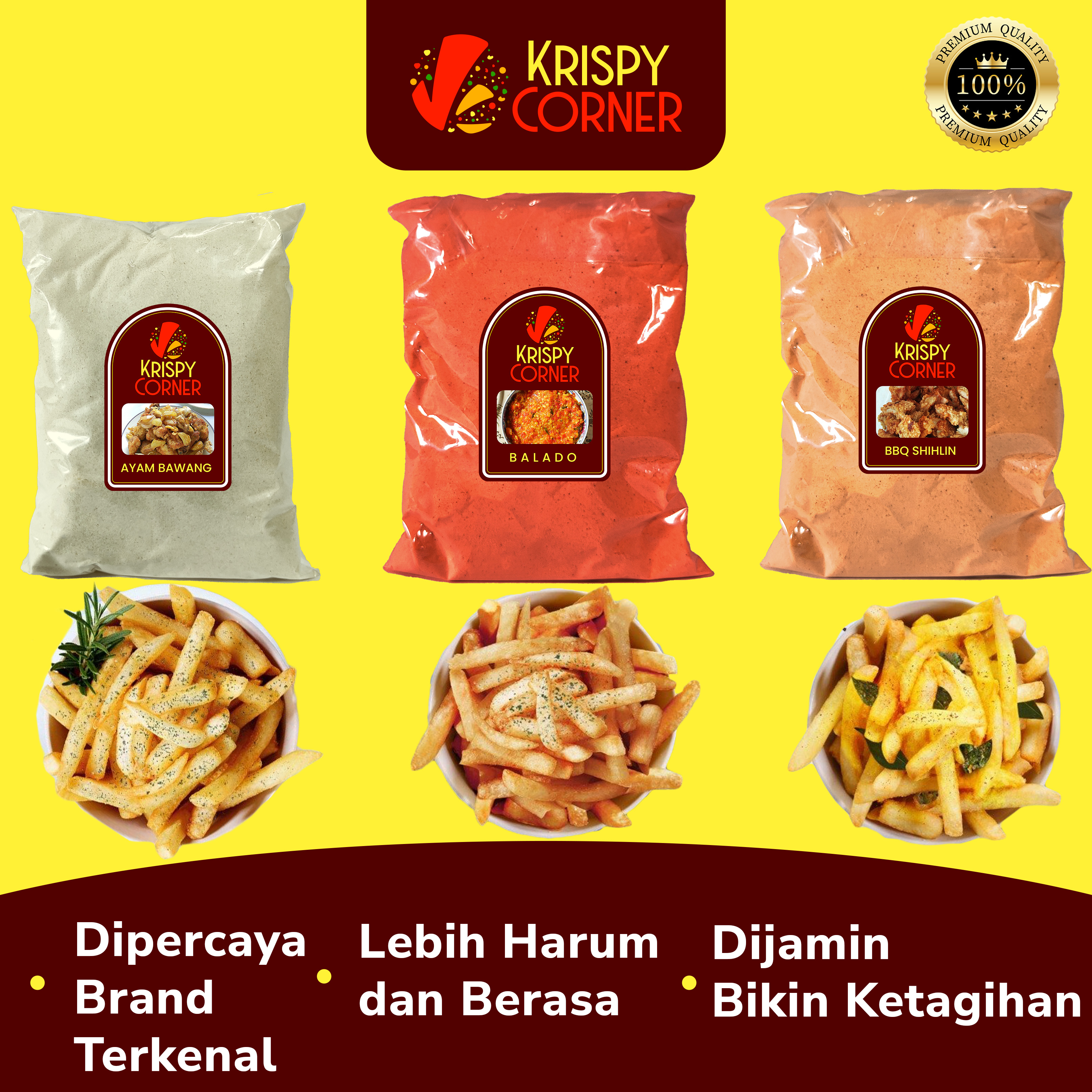 Bumbu Tabur Aneka Rasa / Kentang Goreng bubuk tabur aneka rasa Premium ...