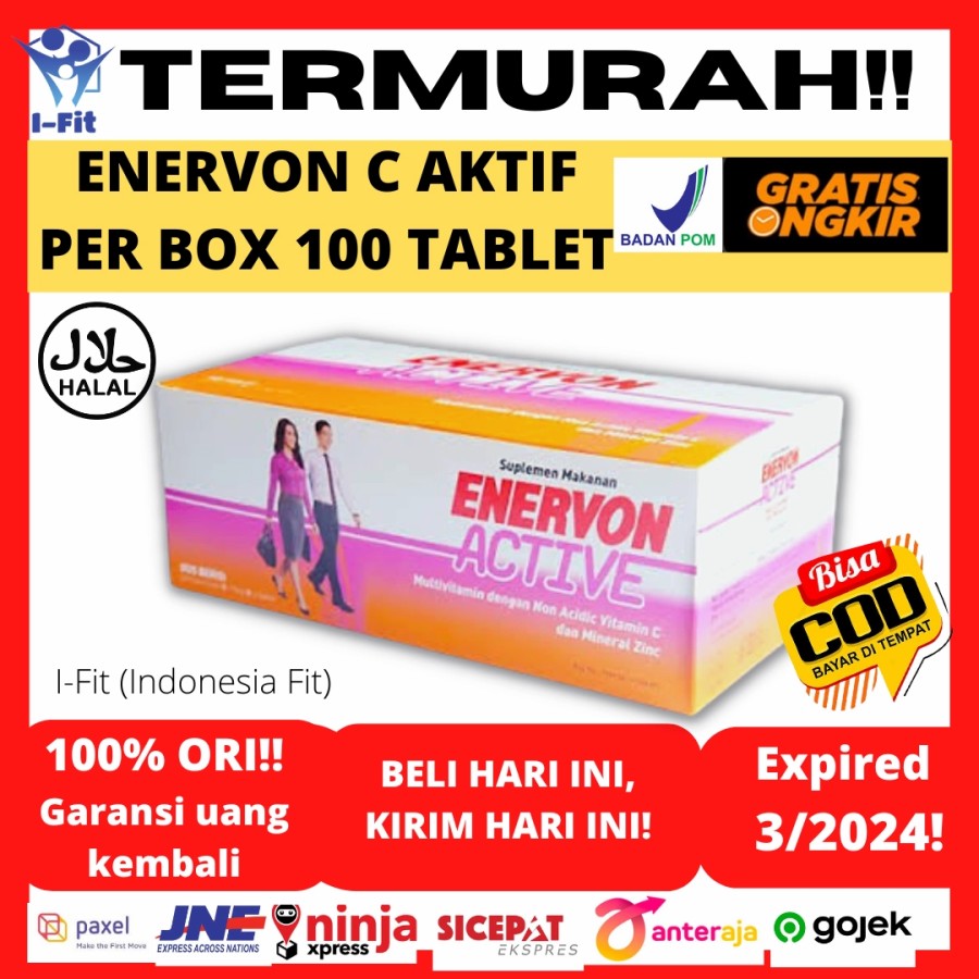 ENERVON-C enervonce active Box 100 tab aktif zink enervon C | Lazada ...