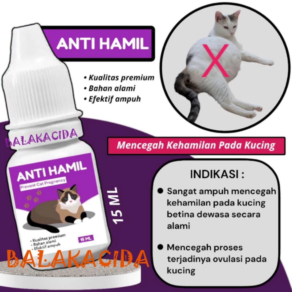 Obat ANTI HAMIL kucing 15ml | mencegah kehamilan dan proses ovulasi ...