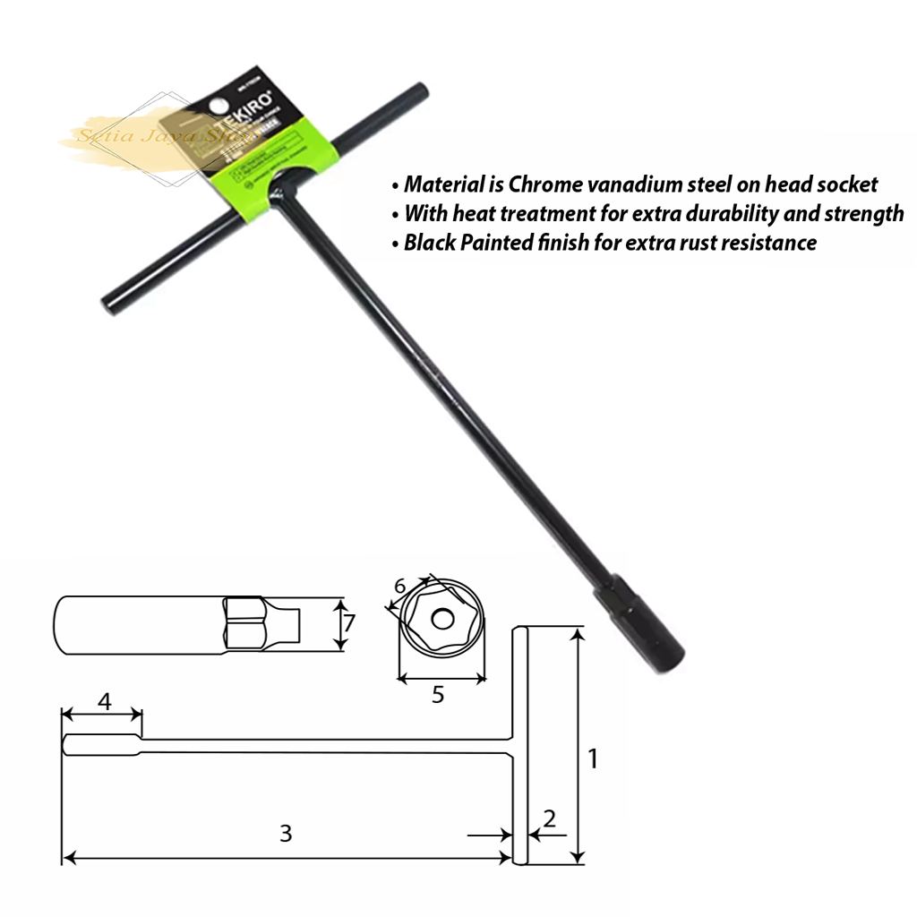 Tekiro kunci sock T 8 MM, kunci T no 8, Kunci shock T no 8, Kunci T8 ...