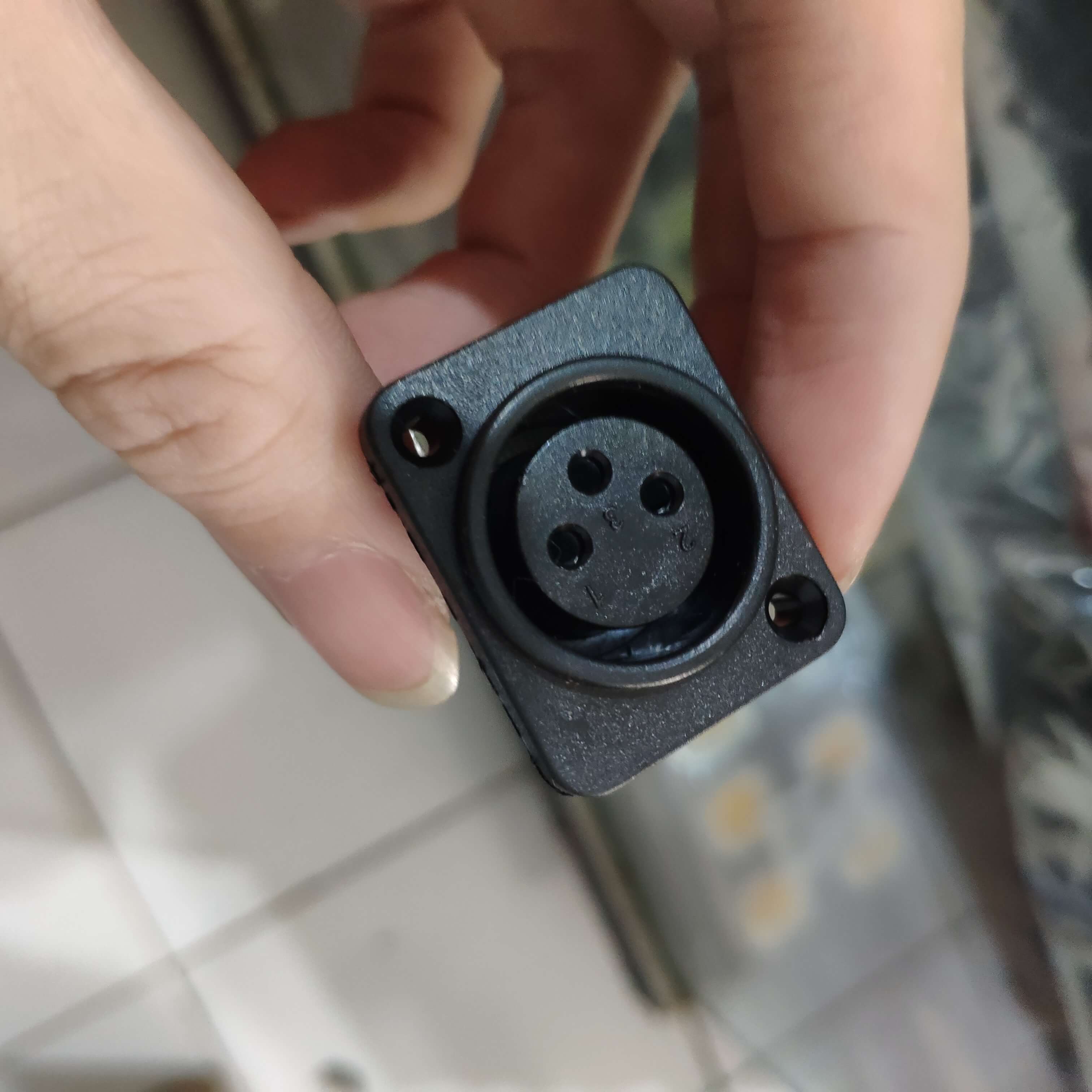 (Isi 1) SOCKET CANON 3P BODY PLASTIK TEMPEL XLR PVC LURUS DAN TEKUK ...