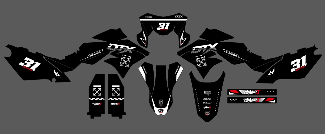 dekal stiker motor dtracker HITAM- decal sticker motor | Lazada Indonesia