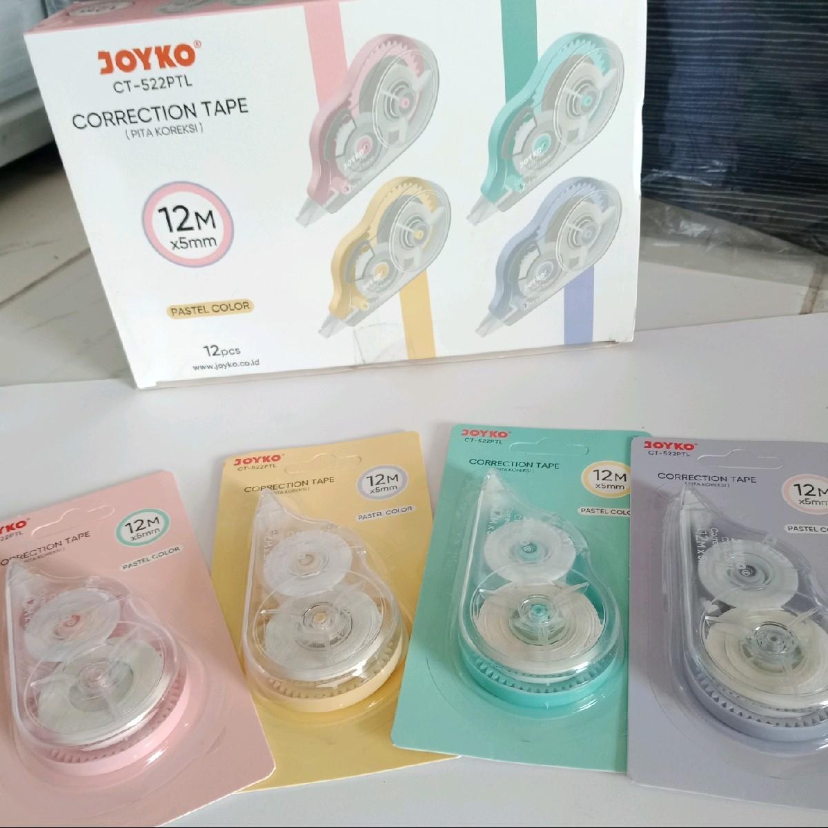 Correction Tape Joyko CT-522 PTL/Tipex Kertas Pastel/Tipex Roll Joyko ...