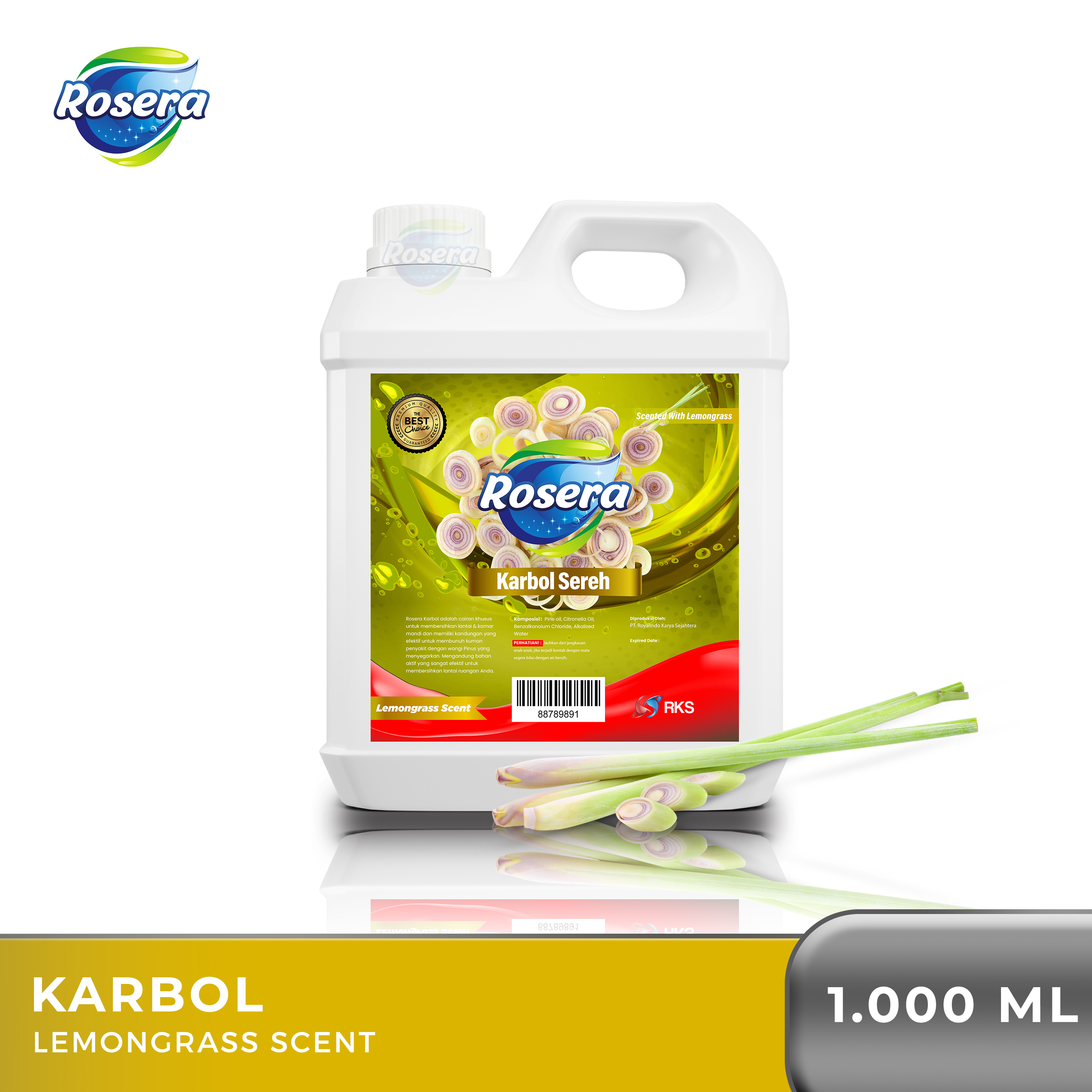Rosera Karbol Sereh 1 LITER 1000 ML Pembersih Lantai Karbol Lantai ...